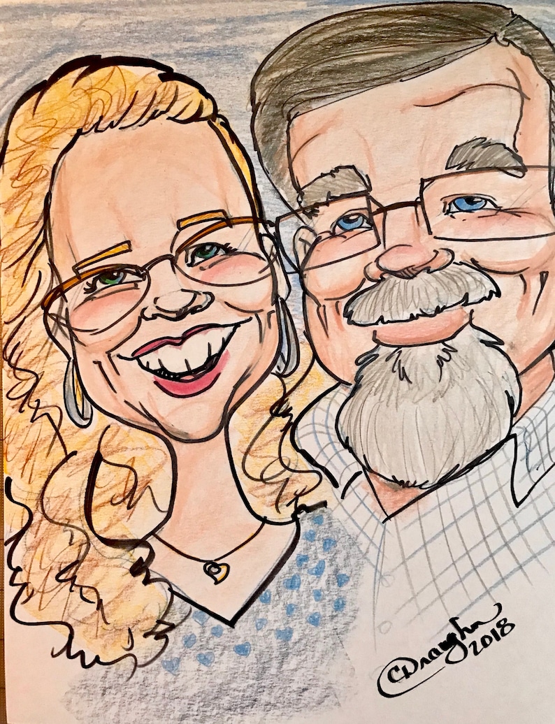 Face Only 11x14 Color Custom Family Caricature - Etsy