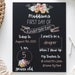 First Day of School Sign, Boho Floral Reusable School Chalkboard ...