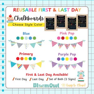 Last Day of School Chalkboard, Reusable Last Day of School Sign With ...