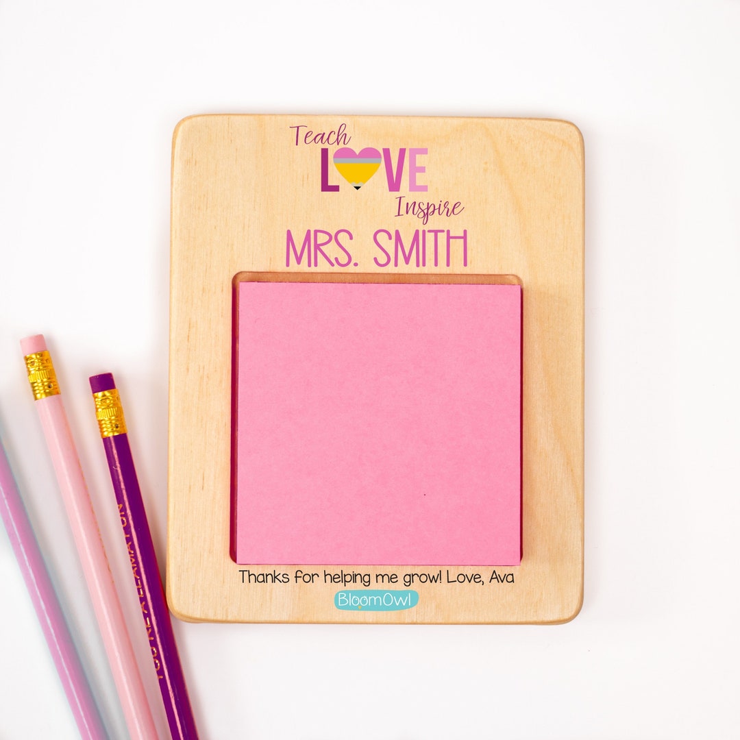 Teacher Appreciation Gift, Sticky Note Holder, Post It Holder ...