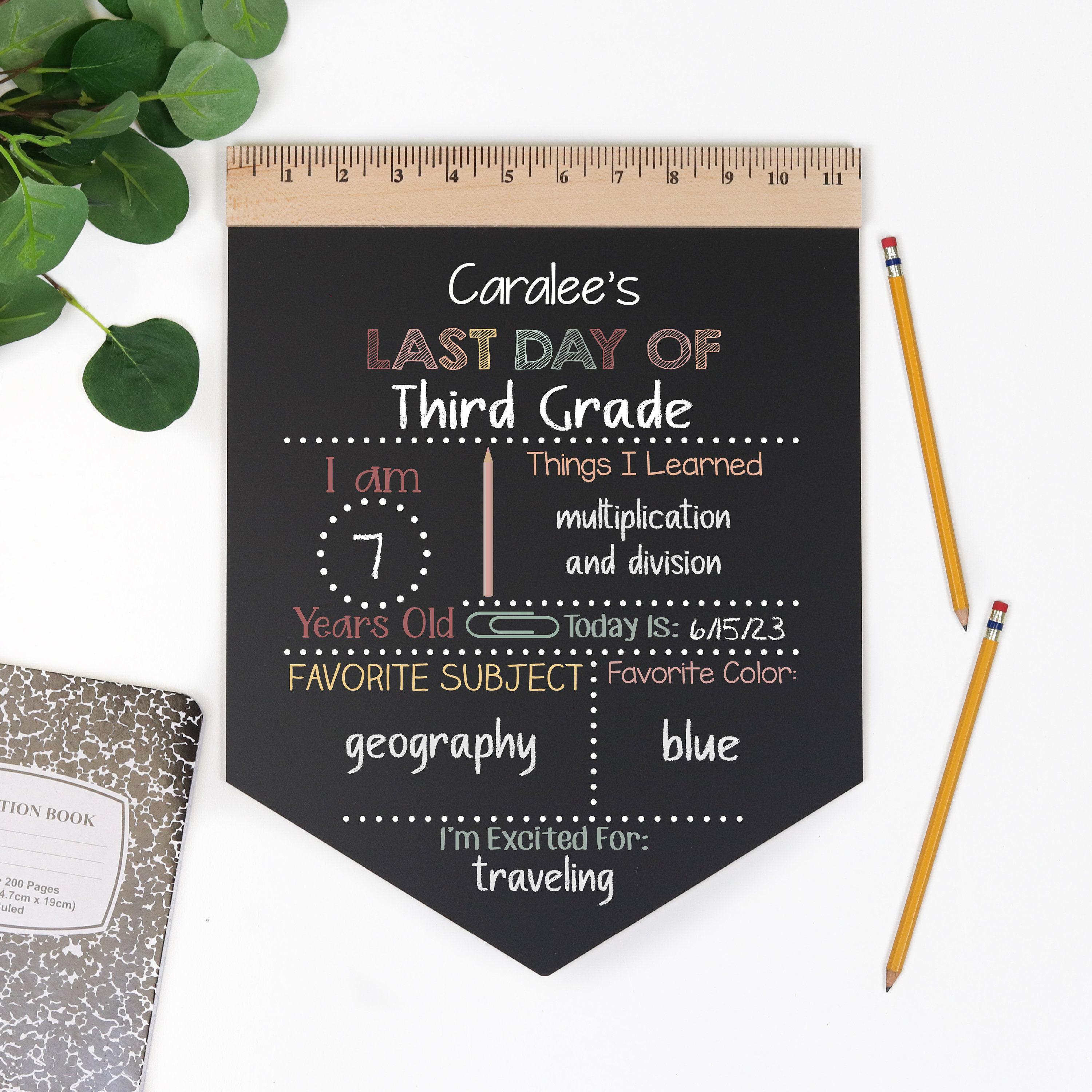 Back to School Chalkboard, First Day of School Sign,reusable 1st Day ...