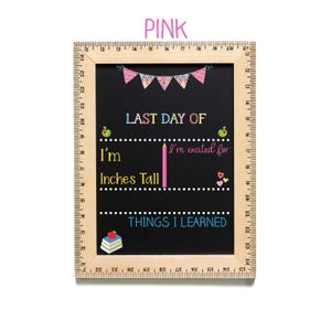 Last Day of School Chalkboard, Reusable Last Day of School Sign With ...