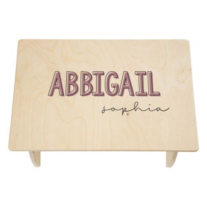 Kids Step Stool With Name, Toddler Step Stool, Personalized Wooden Step ...
