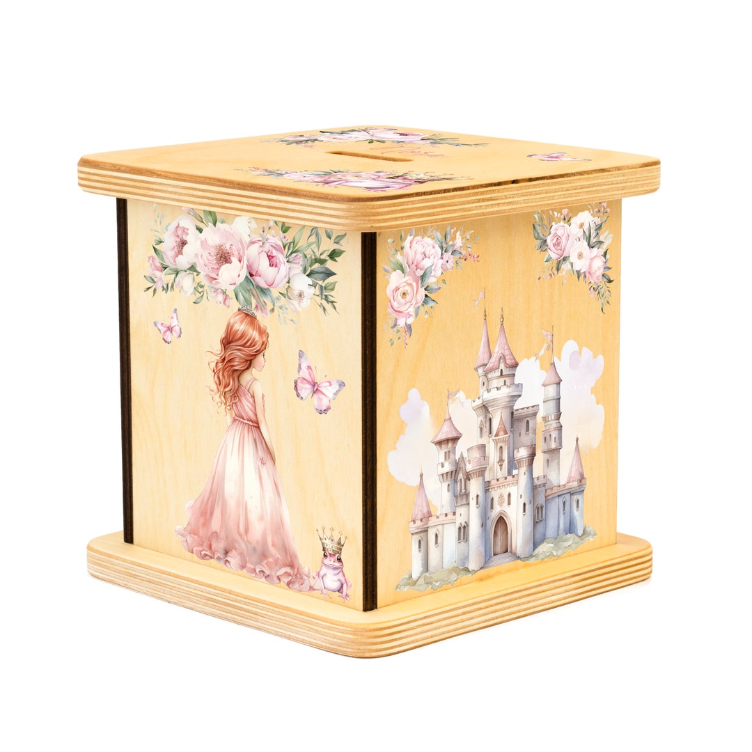 Princess Piggy Bank, Personalized Bank for Girls, Princess Castle Coin ...