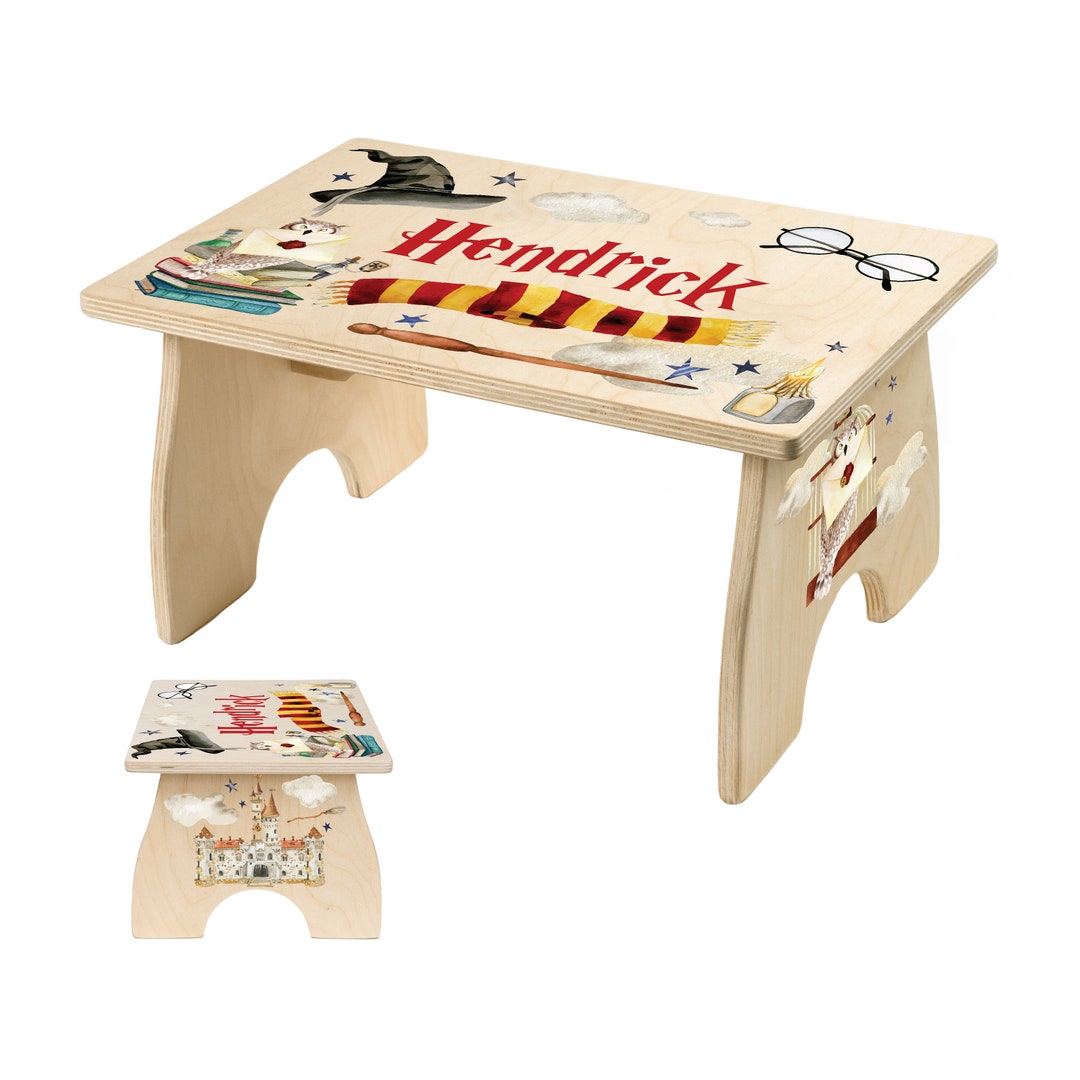 Wizard Step Stool for Kids, Personalized Wooden Step Stool, Magical ...