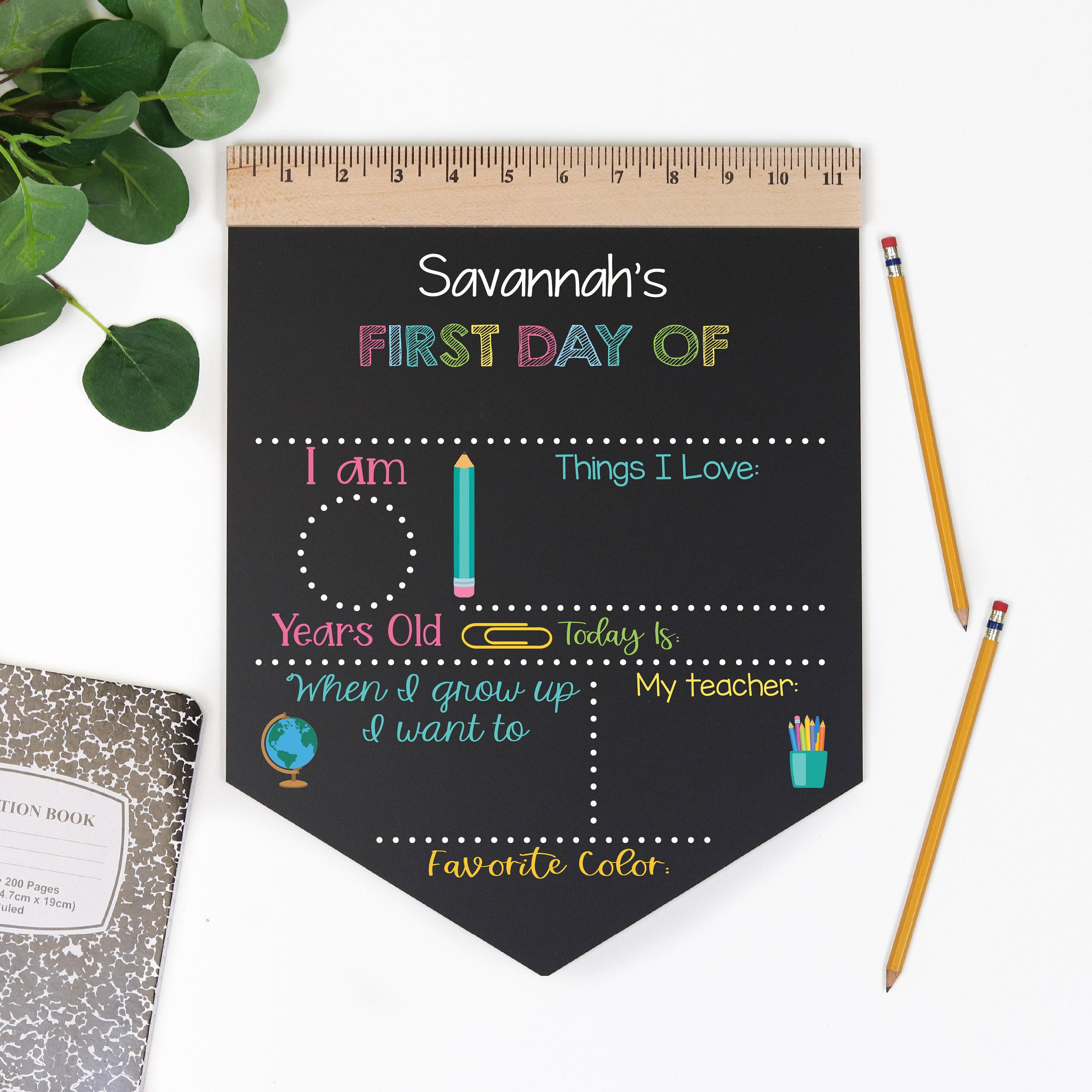 First Day of School Sign, Back to School Chalkboard, Reusable 1st Day ...