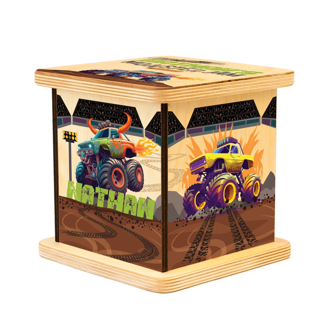 Monster Truck Piggy Bank, Personalized Coin Bank, Gifts for Boys, First ...