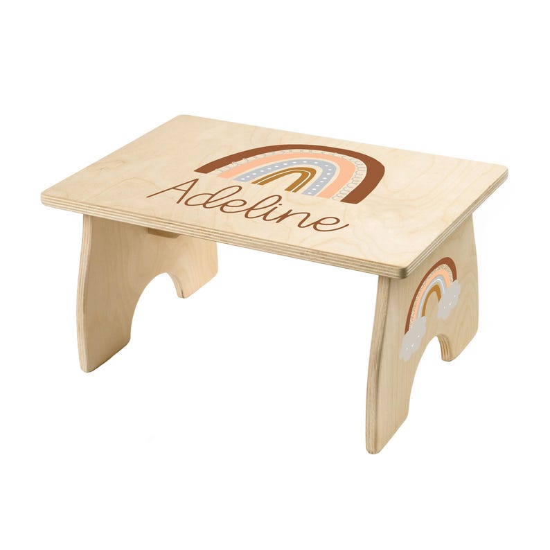 Rainbow Step Stool for Kids, Toddler Step Stool, Personalized Childrens ...