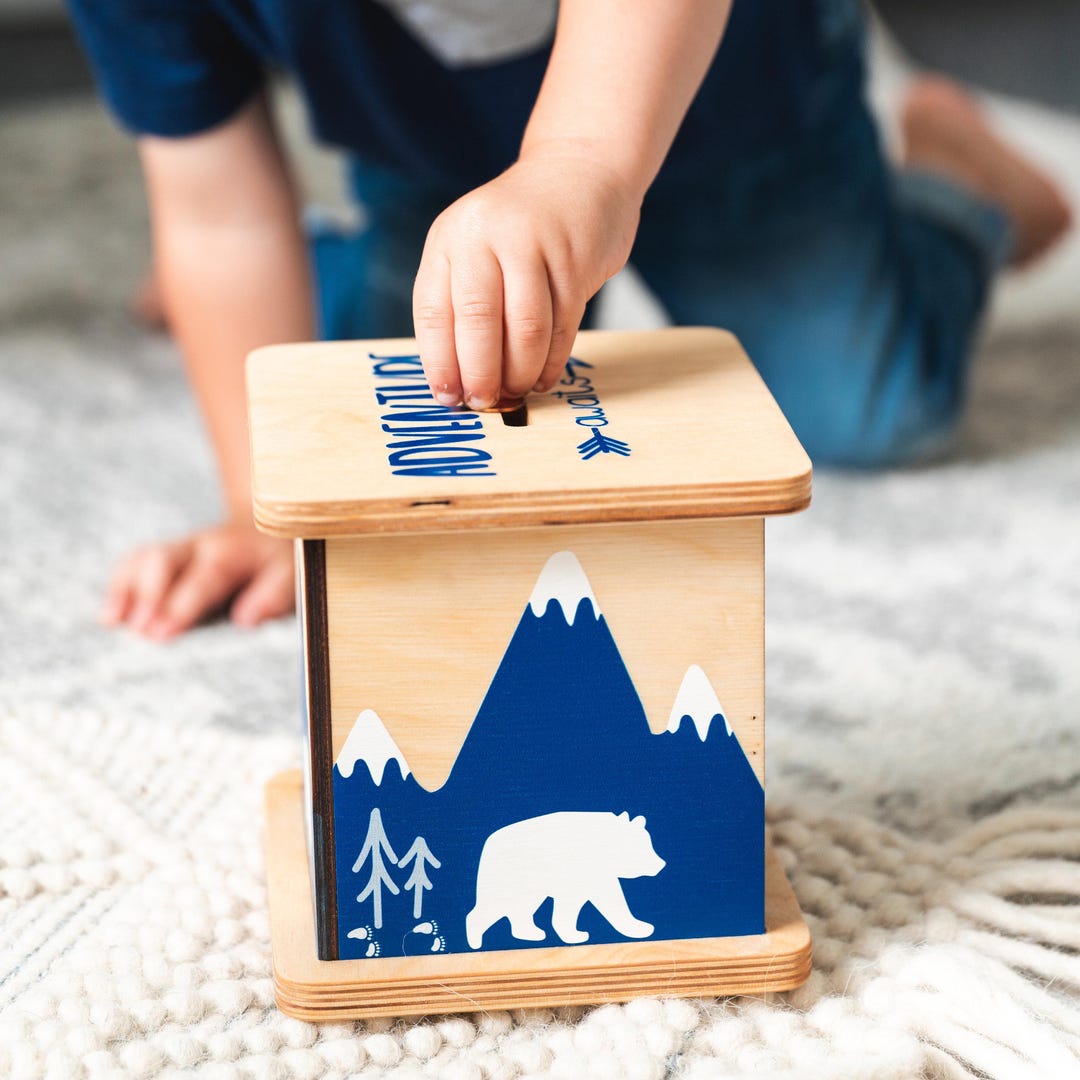 Personalized Piggy Bank, Easter Gifts, Wooden Piggy Bank, Adventure ...