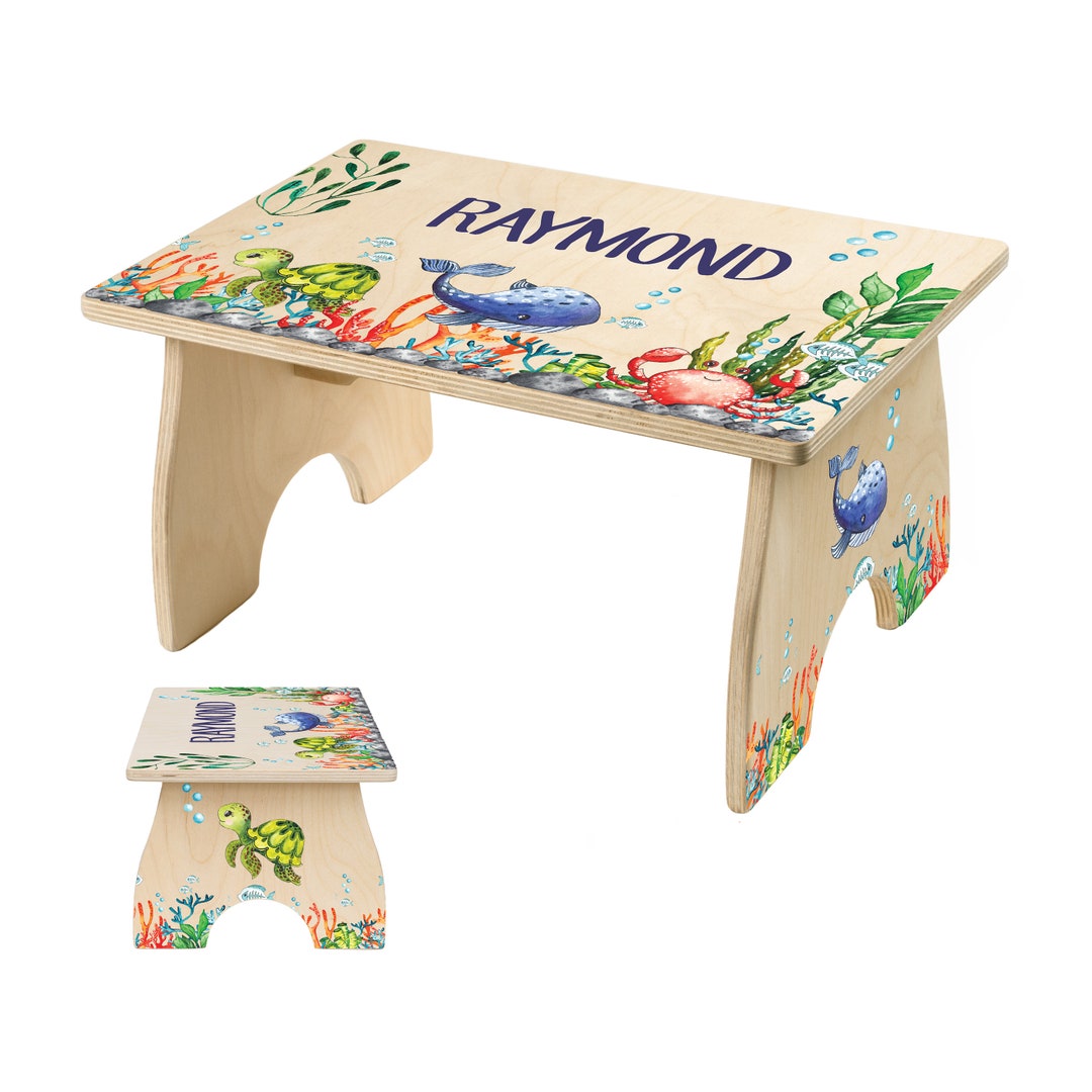 Under the Sea Toddler Step Stool, Ocean Step Stool for Kids, Easter ...