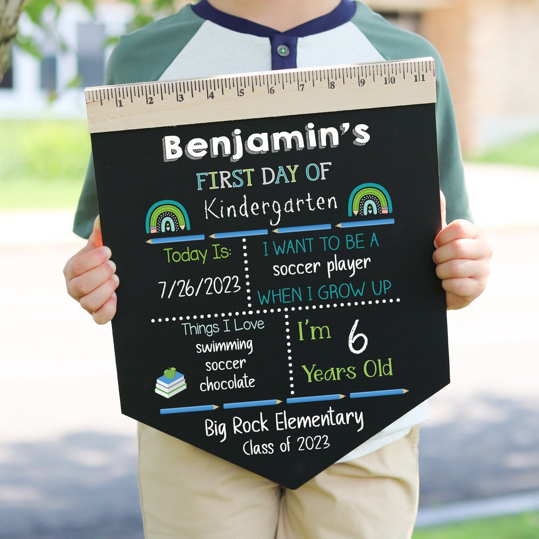 First Day of School Sign, Back to School Chalkboard, Reusable 1st Day ...