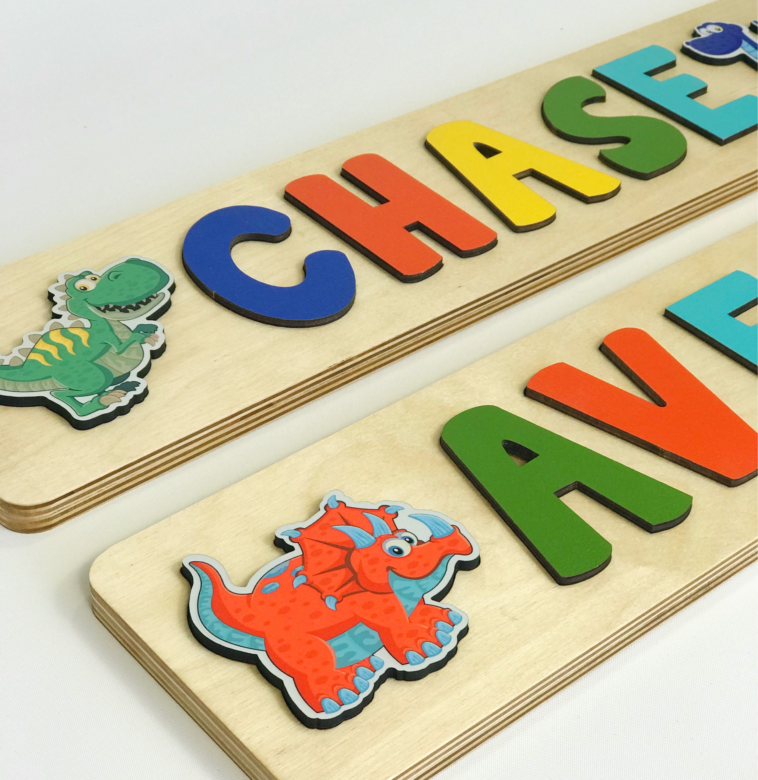 Dinosaur Name Puzzle First Birthday Gift Personalized Easter - Etsy