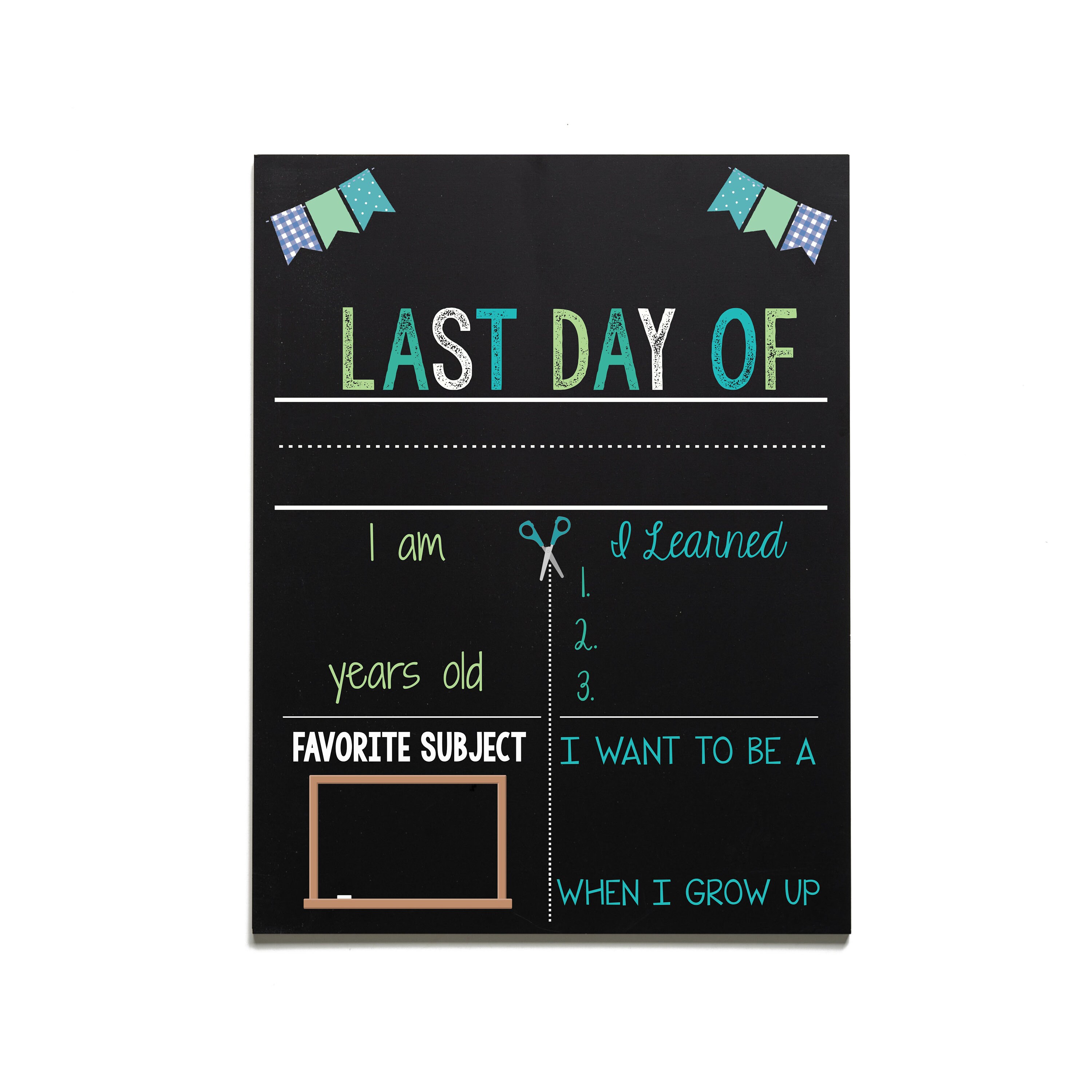 Last Day of School Chalkboard Personalized Reusable Real | Etsy