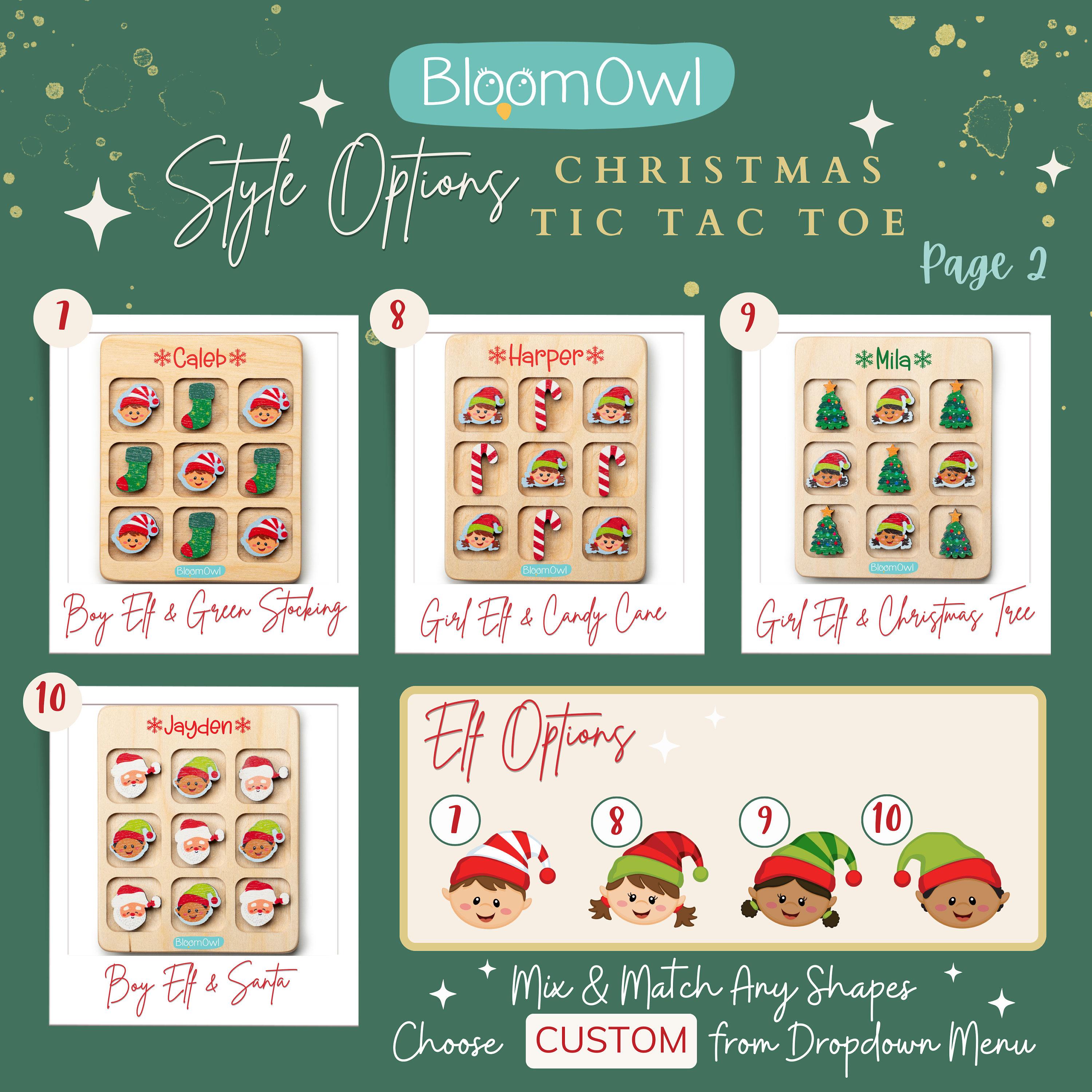 Christmas Tic Tac Toe, Stocking Stuffer for Kids, Christmas Fun ...