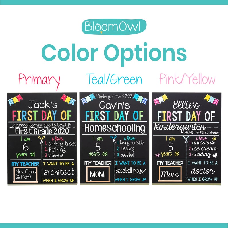 First Day of School Sign Back to School Sign Kindergarten - Etsy