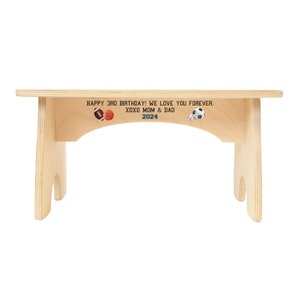 Sports Step Stool for Kids, Personalized Childs Step Stool, Easter Gift ...