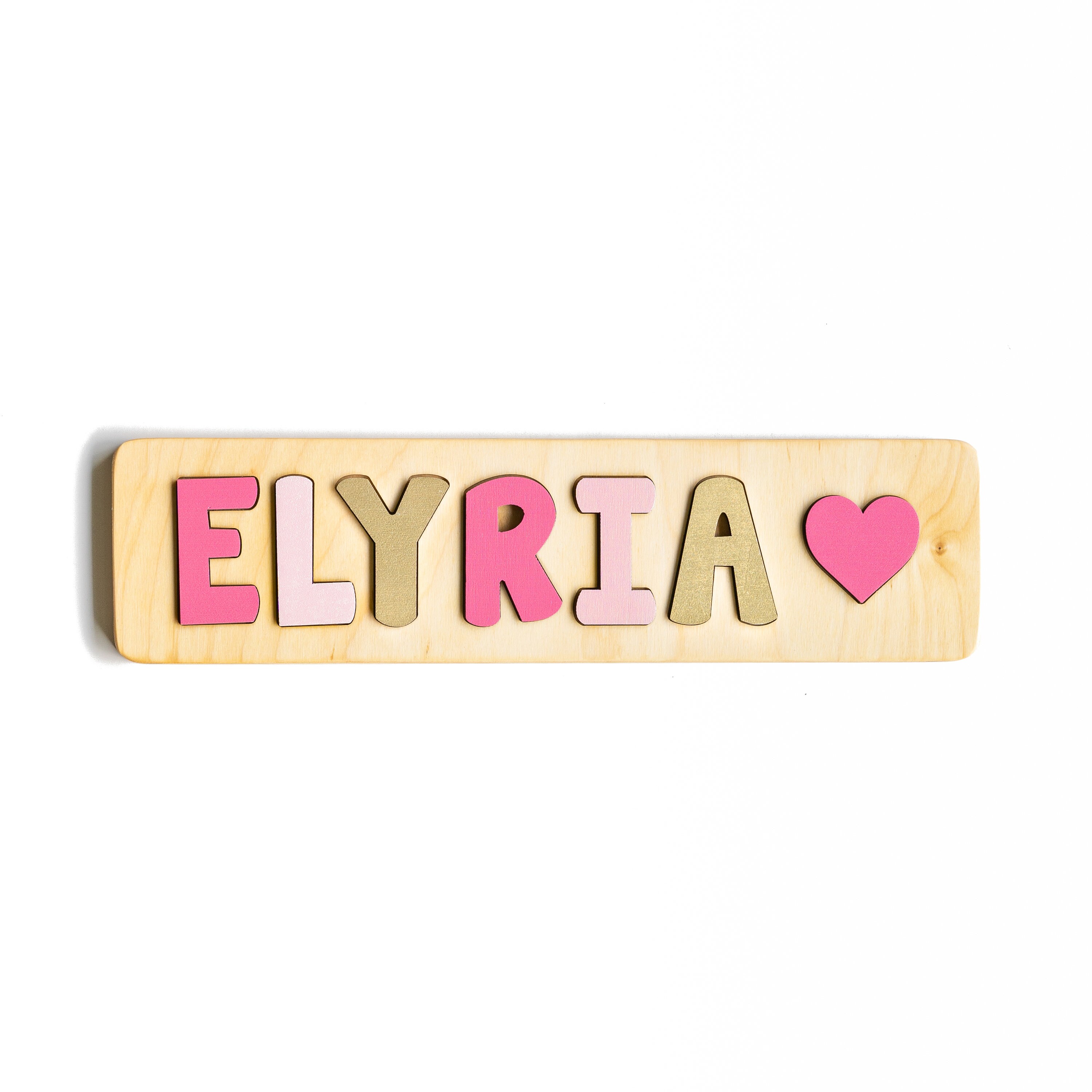 Wooden Name Puzzle With Heart Personalized Gifts for Girl - Etsy