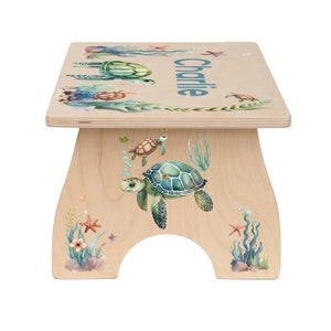 Sea Turtle Step Stool for Kids, Toddler Step Stool, Easter Gift for ...