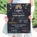 Back to School Chalkboard, First Day of School Sign, Reusable 1st Day ...