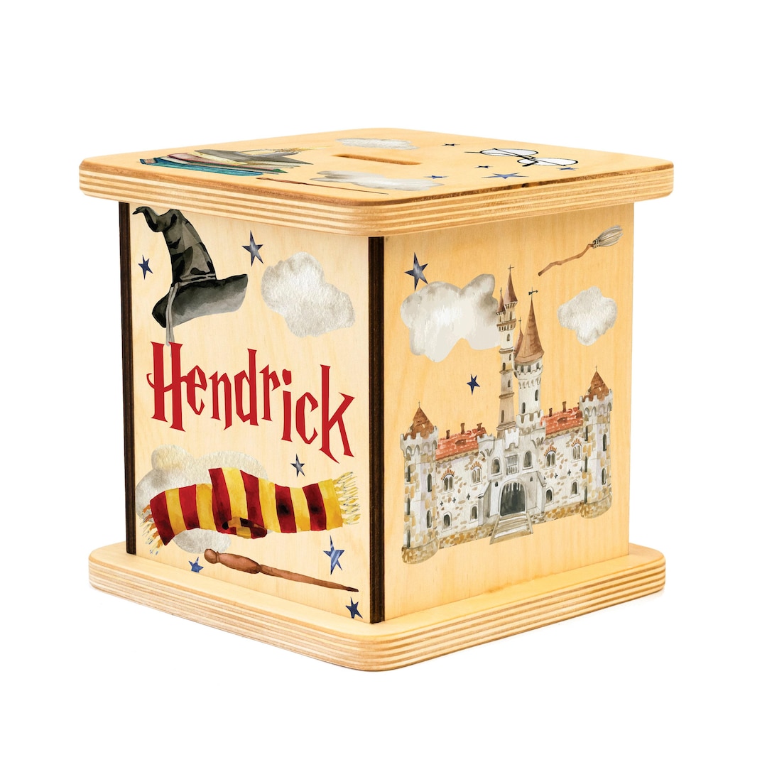 Wizard Piggy Bank for Kids, Magical Birthday, Fifth Birthday, 5th Bday ...