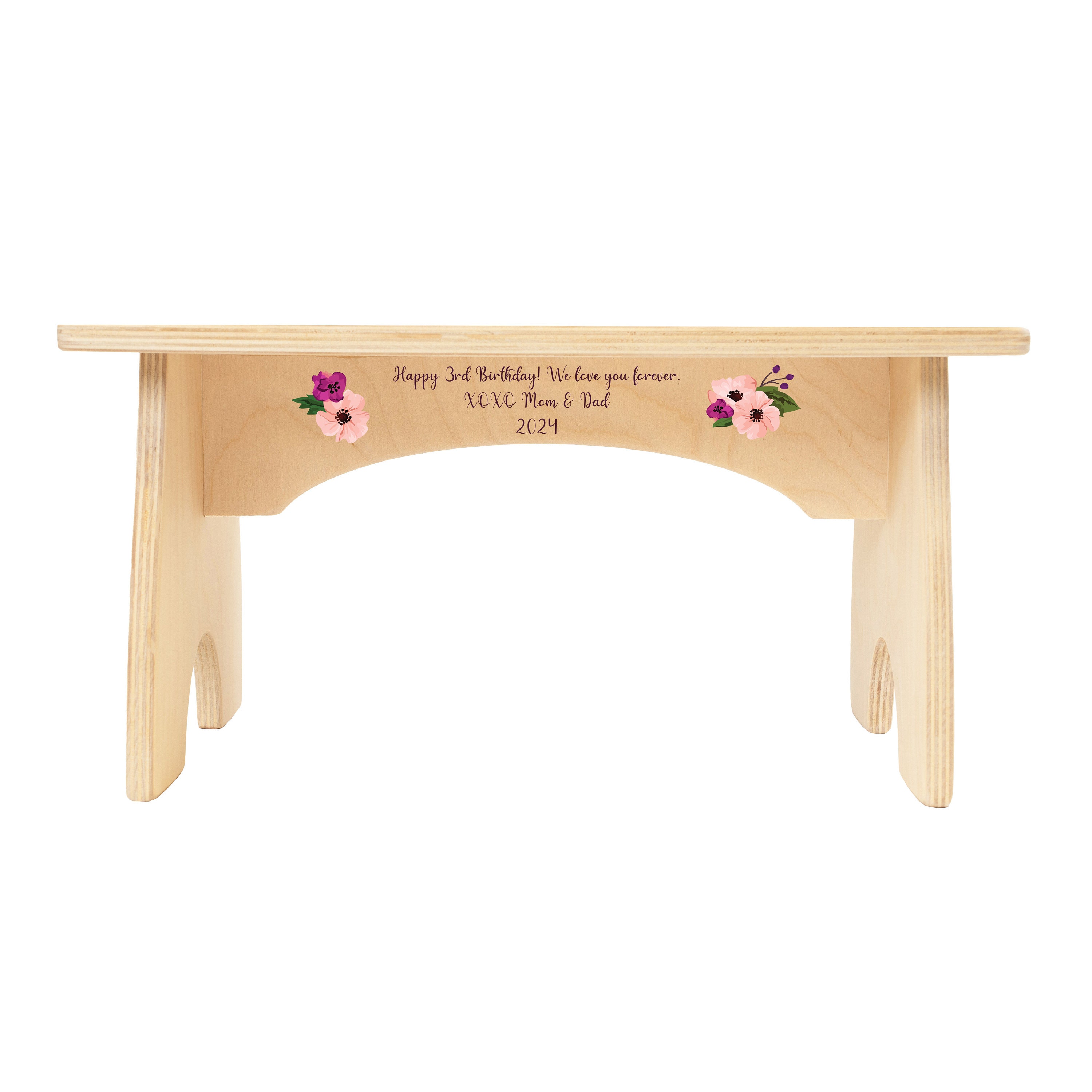 Toddler Step Stool, Floral Step Stool for Kids, Personalized Childrens ...