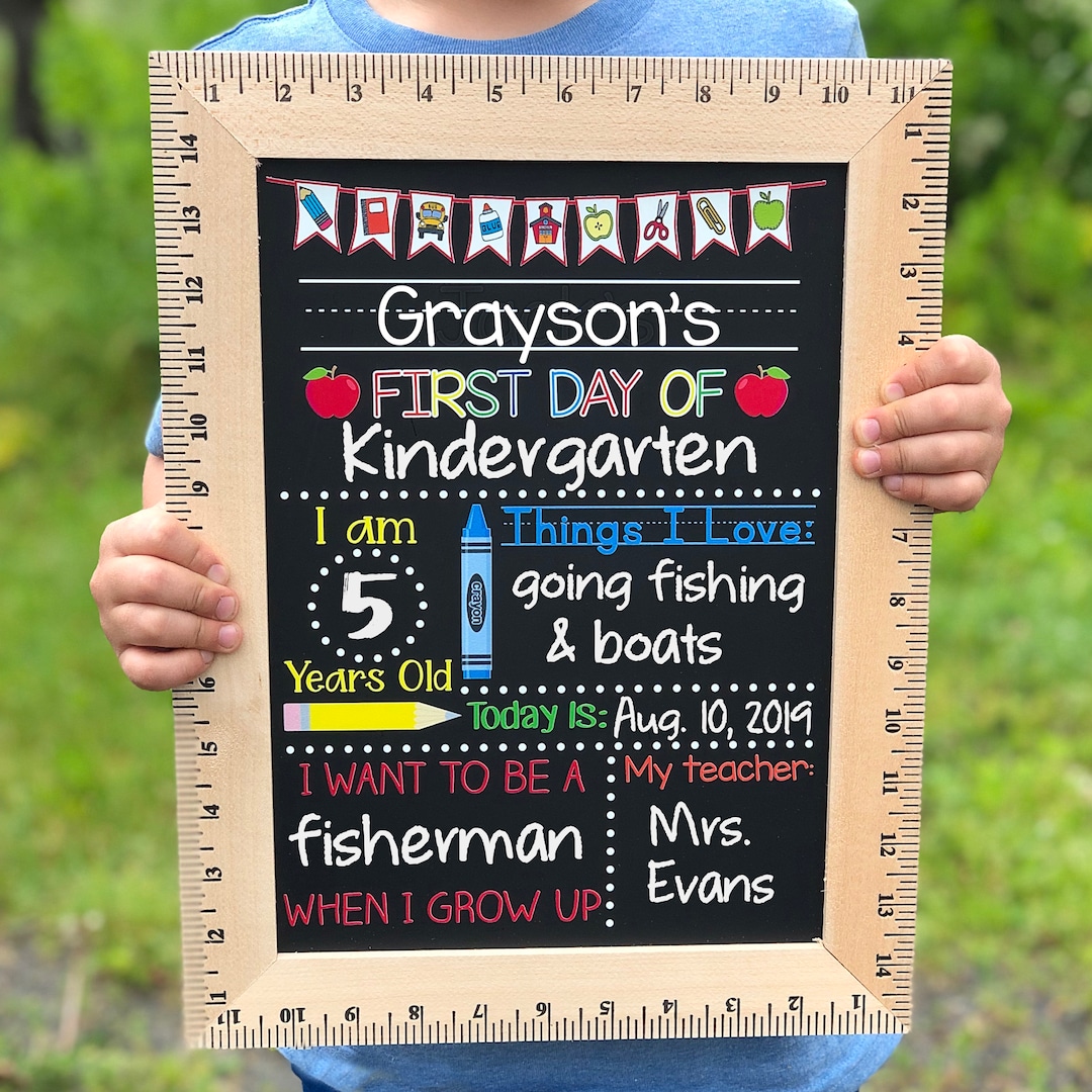 First Day of School Sign, First Day of Kindergarten Sign, 1st Day of ...
