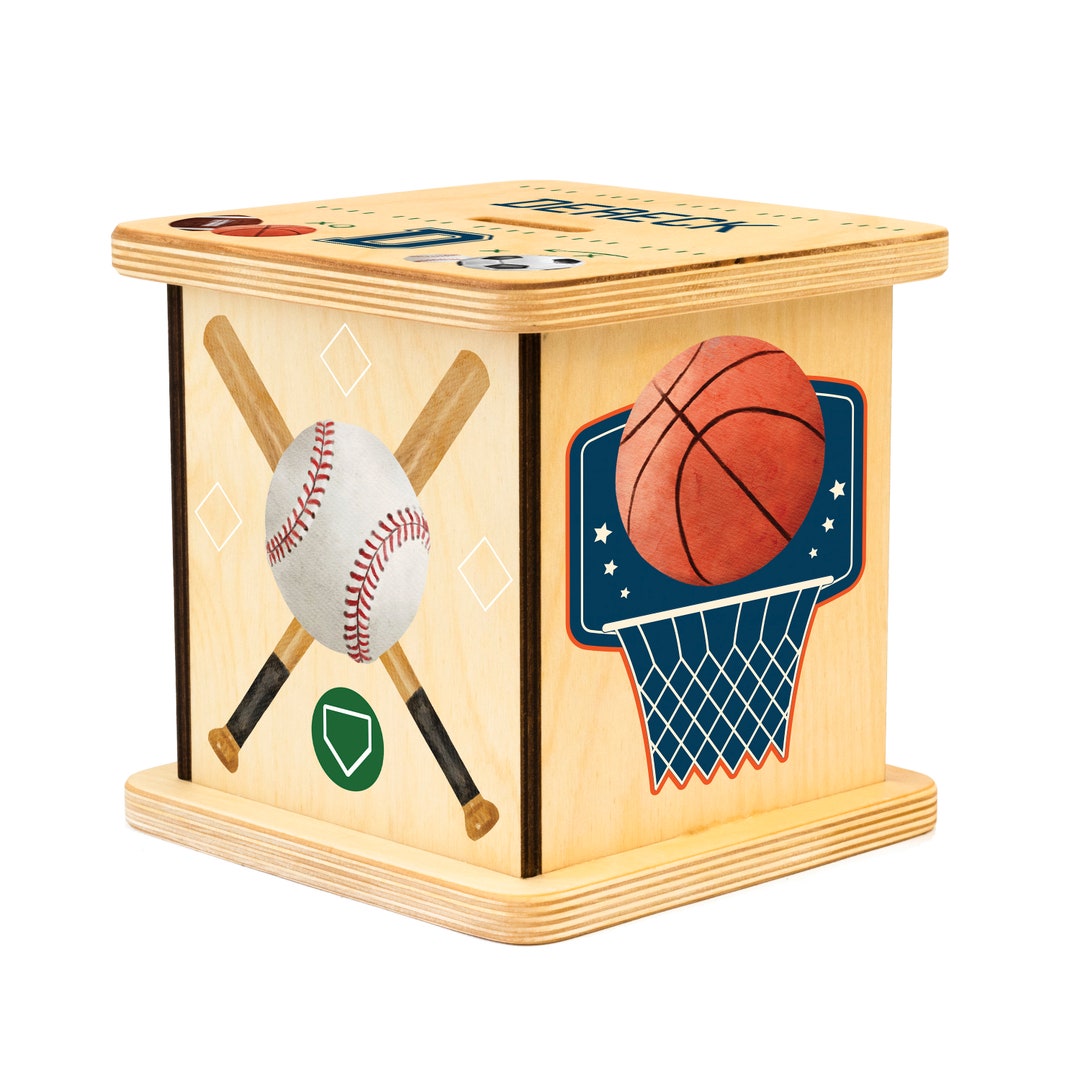 Sports Piggy Bank for Boys, Personalized Gift, Baseball, Soccer ...