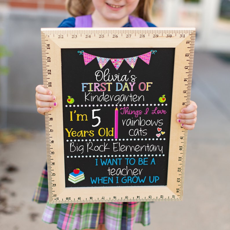 First Day of School Sign Back to School Board First Day of - Etsy