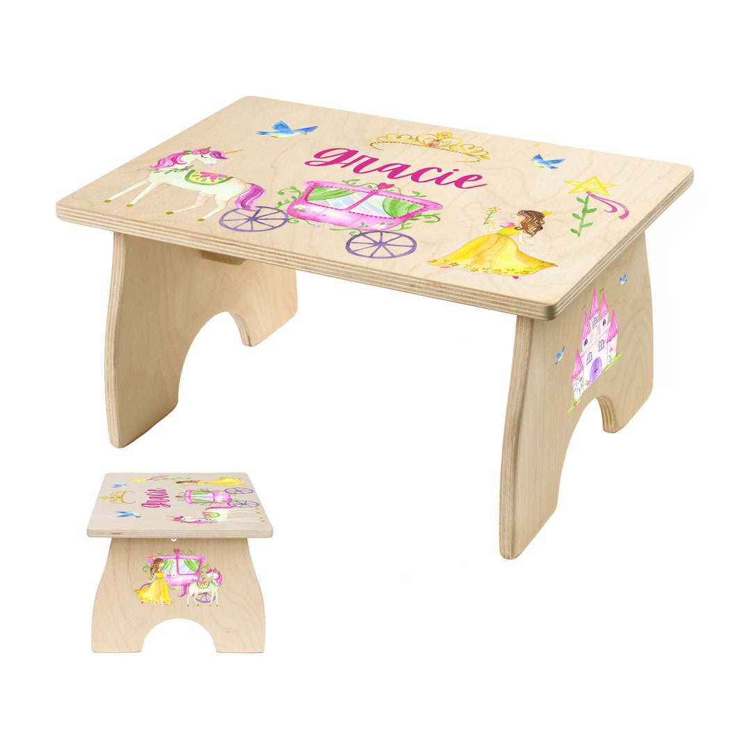 Princess Toddler Step Stool, Step Stool for Girls, Personalized ...