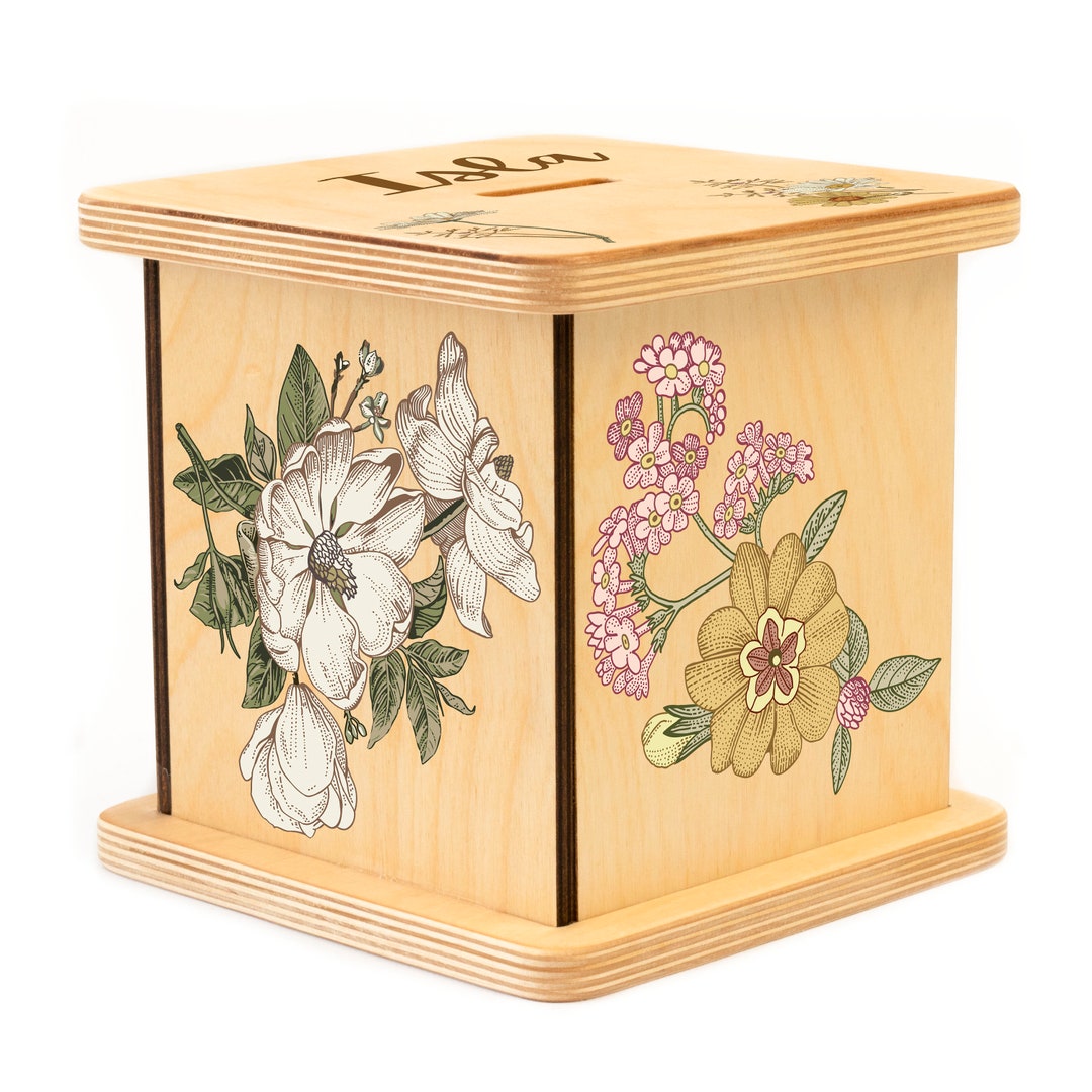 Vintage Floral Bank, Easter Gifts for Girl, New Mom Gift, Personalized ...