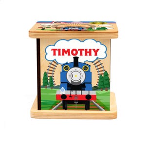 Train Piggy Bank for Boys, Train Bedroom, Baby Boy Gift, Wooden Name ...
