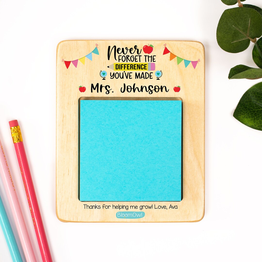 Teacher Appreciation Gift, Sticky Note Holder, Post It Holder ...