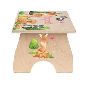 Woodland Toddler Step Stool, Step Stool for Girls, Easter Gift for Kids ...