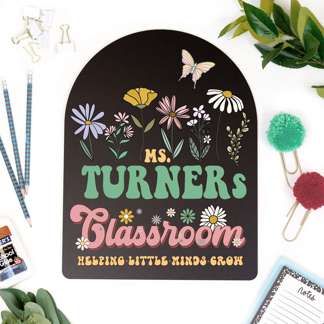 Teacher Appreciation Day, Retro Classroom Decor, Floral Room Signs ...
