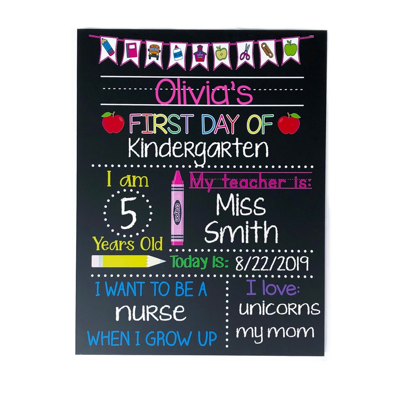 First Day of School Sign Real Reusable First Day of School - Etsy