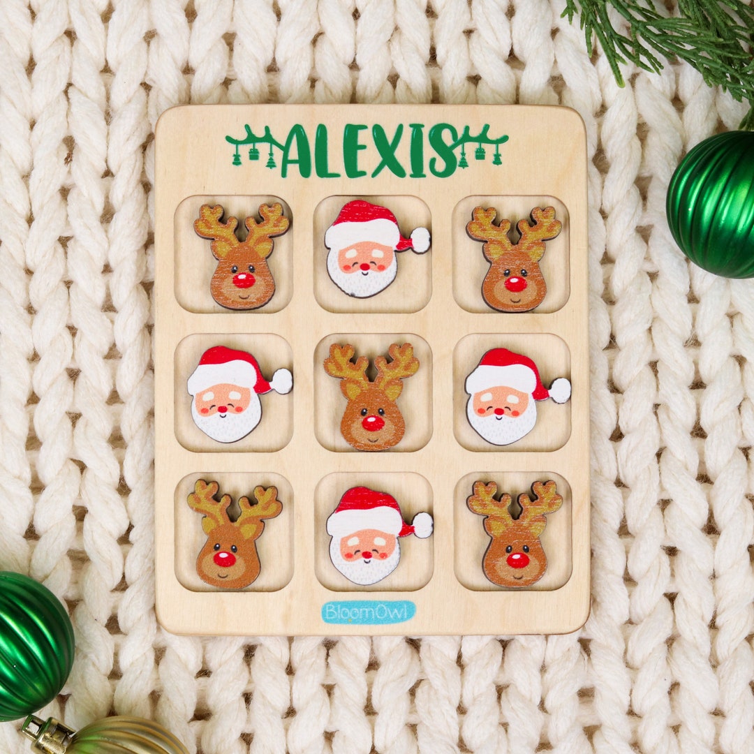 Christmas Tic Tac Toe, Stocking Stuffer for Kids, Gift From Elf ...