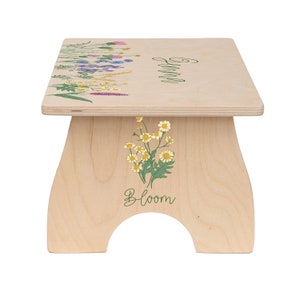 Toddler Step Stool, Floral Step Stool for Kids, Personalized Childrens ...