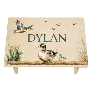 Toddler Step Stool, Mallard Duck Stool for Kids, Personalized Childrens ...