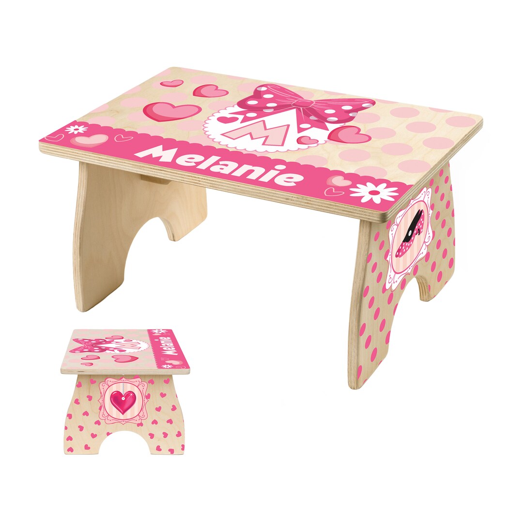 Minnie Mouse Step Stool, Personalized Wooden Step Stool, Step Stool for ...
