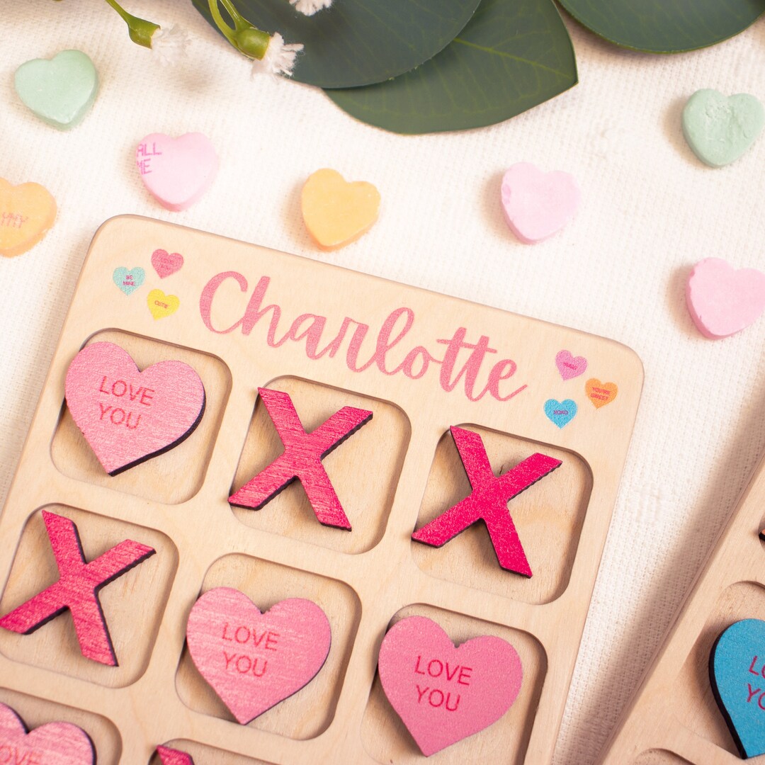Tic Tac Toe Valentine, Valentines Day Gift for Kids, Valentine for ...