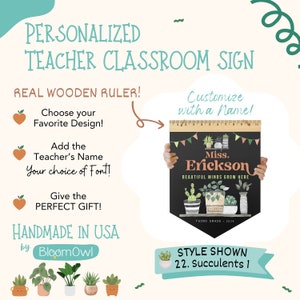 Teacher Appreciation Gifts, Succulent Thank You, Plant Classroom Decor ...