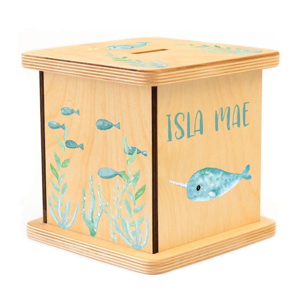 Wooden Coin Bank - Etsy