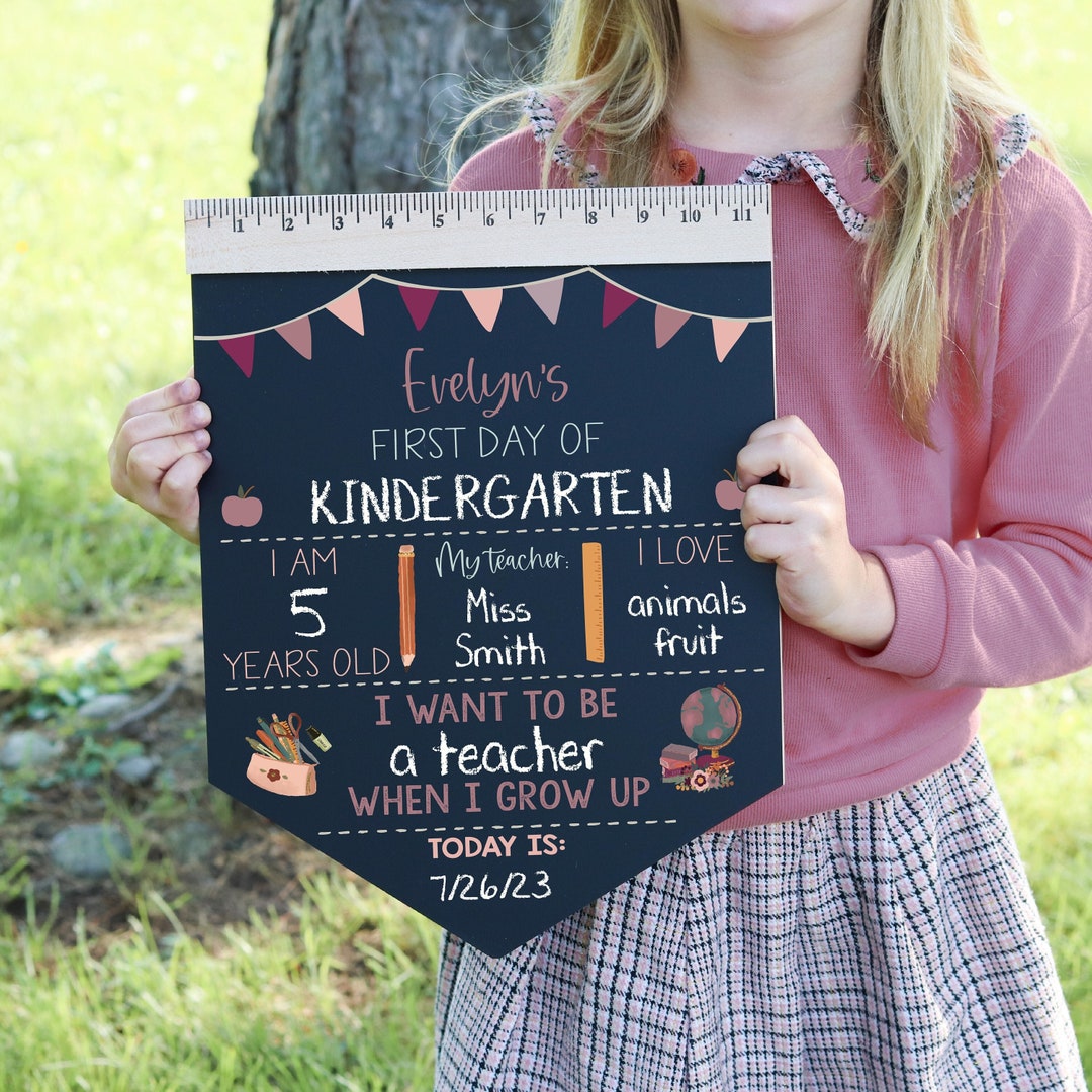 First Day of School Sign, Back to School Chalkboard, Reusable 1st Day ...