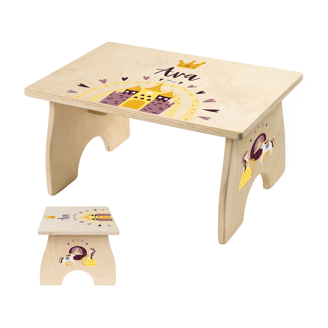 Princess Toddler Step Stool, Step Stool for Girls, Personalized ...