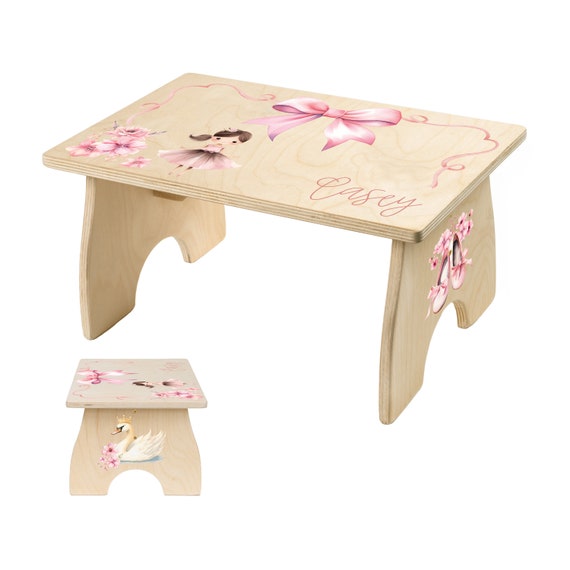 Ballerina Step Stool Toddler Step Stool for Girls Personalized Childrens Step Stool Easter Gift for Girl Bathroom Kitchen Stool Etsy