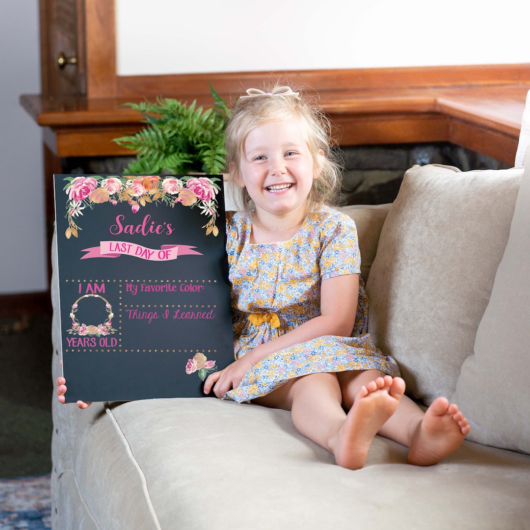 Last Day of School Chalkboard, Real Reusable Last Day of School Sign ...