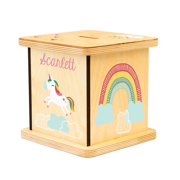 Rainbow Piggy Bank for Girls - Etsy