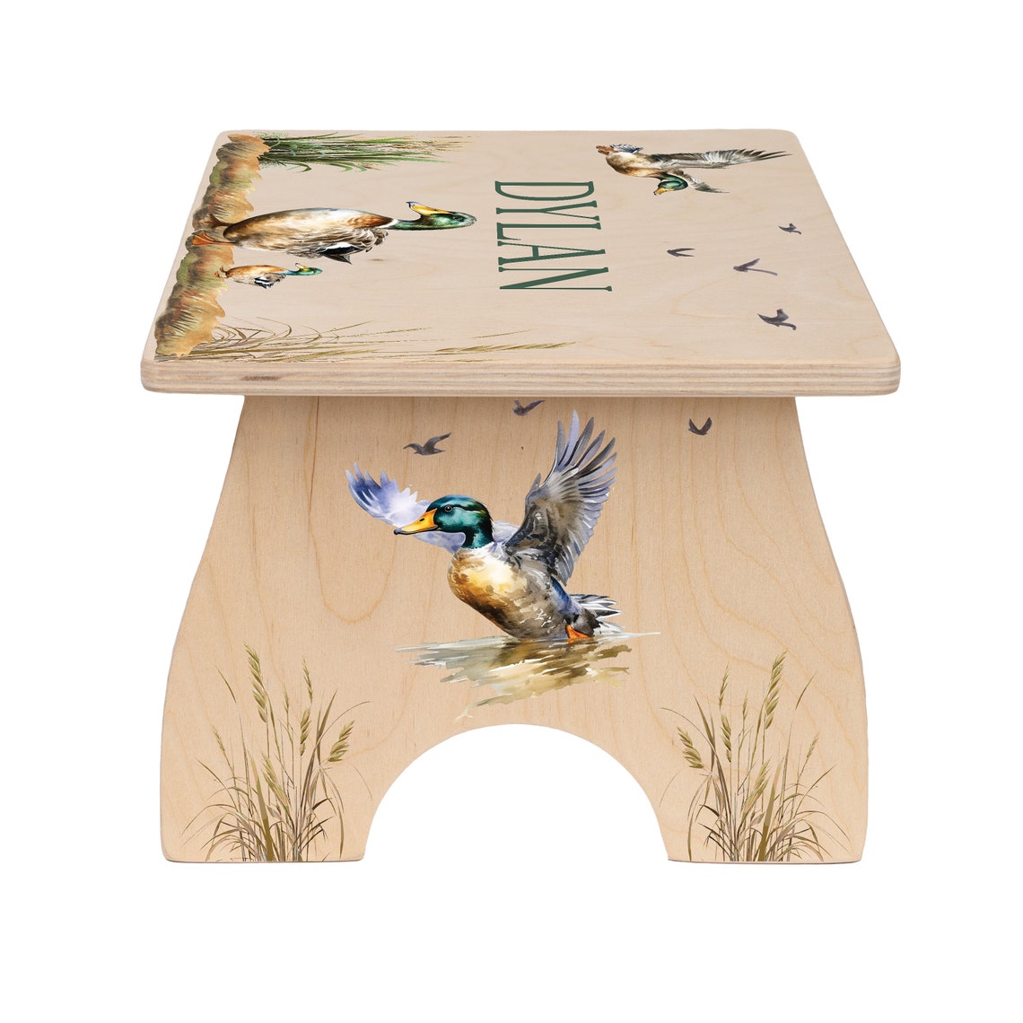 Toddler Step Stool, Mallard Duck Stool for Kids, Personalized Childrens ...
