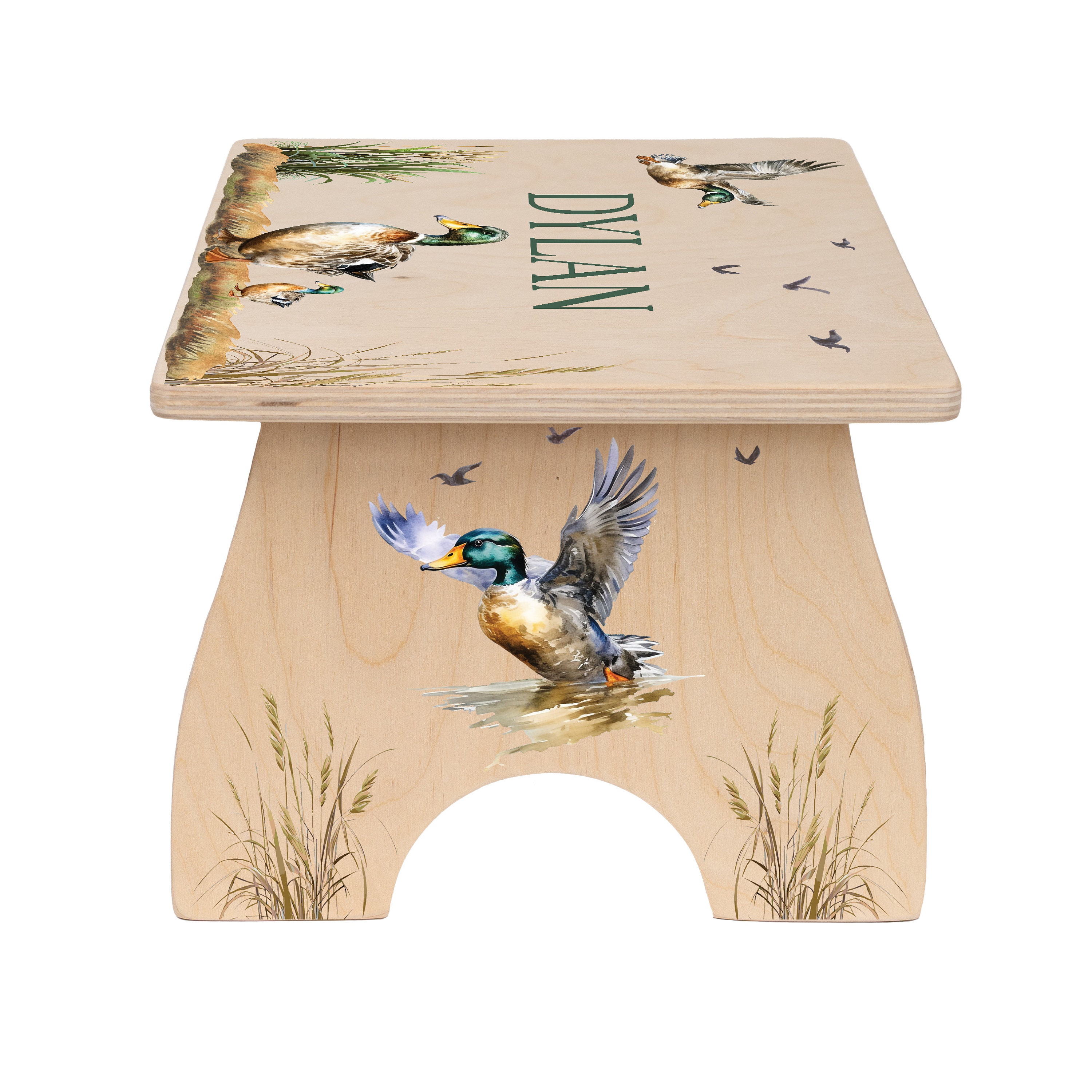 Toddler Step Stool, Mallard Duck Stool for Kids, Personalized Childrens ...