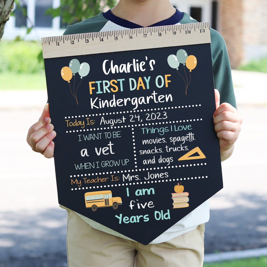 Back to School Chalkboard, First Day of School Sign, Reusable 1st Day ...